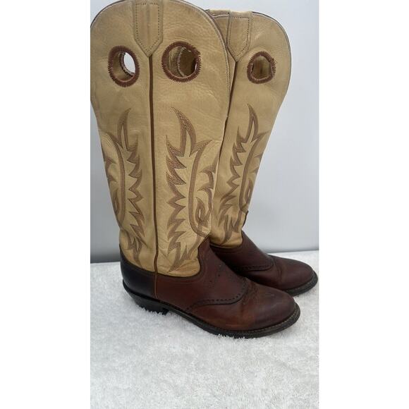 Tony Lama | Shoes | Womens Vintage Tony Lama Brown Leather Buckaroo ...